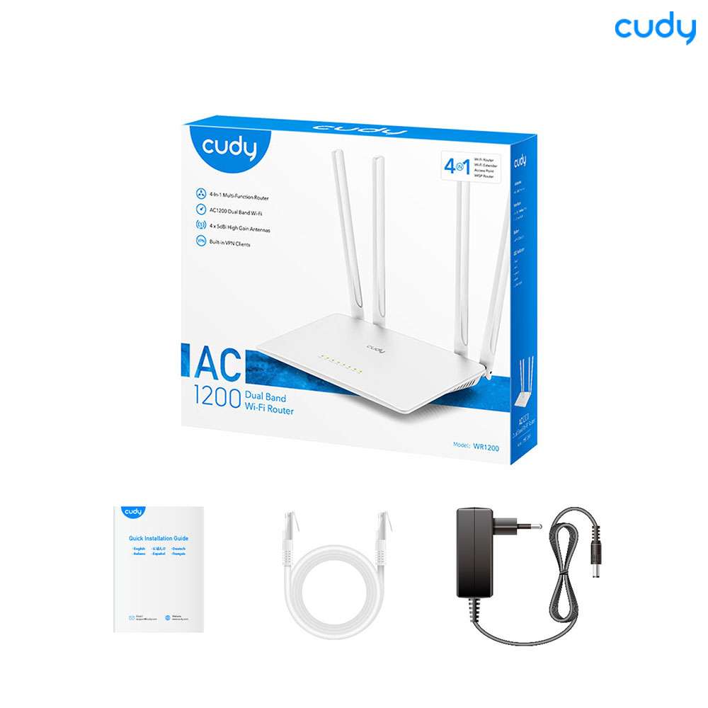 Cudy WR1200 AC1200 Dual Band AC1200 WiFi Router – Islamic Shop